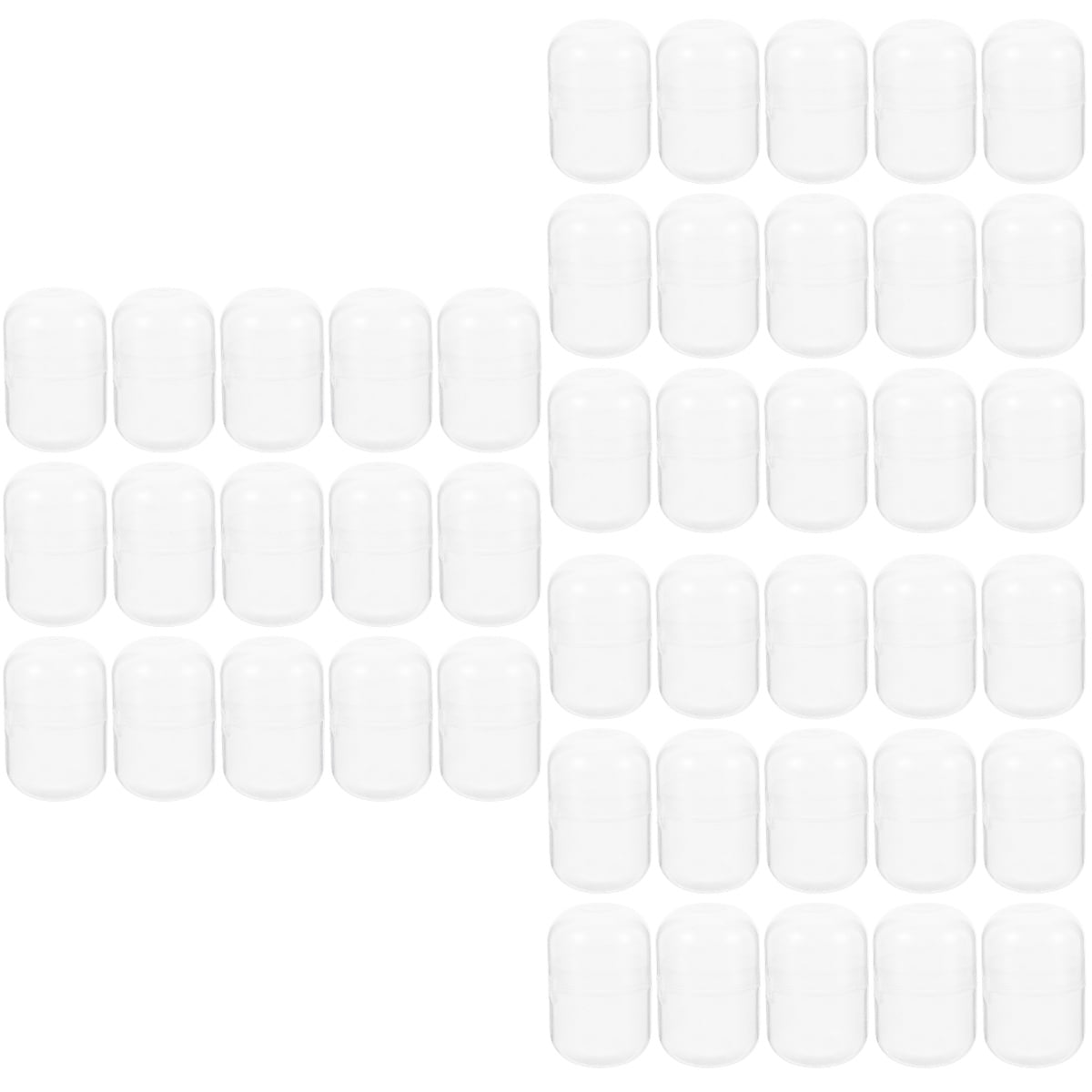 Raindrops 150 Pcs Fillable Capsules Balls Capsules Storage Boxes Empty ...