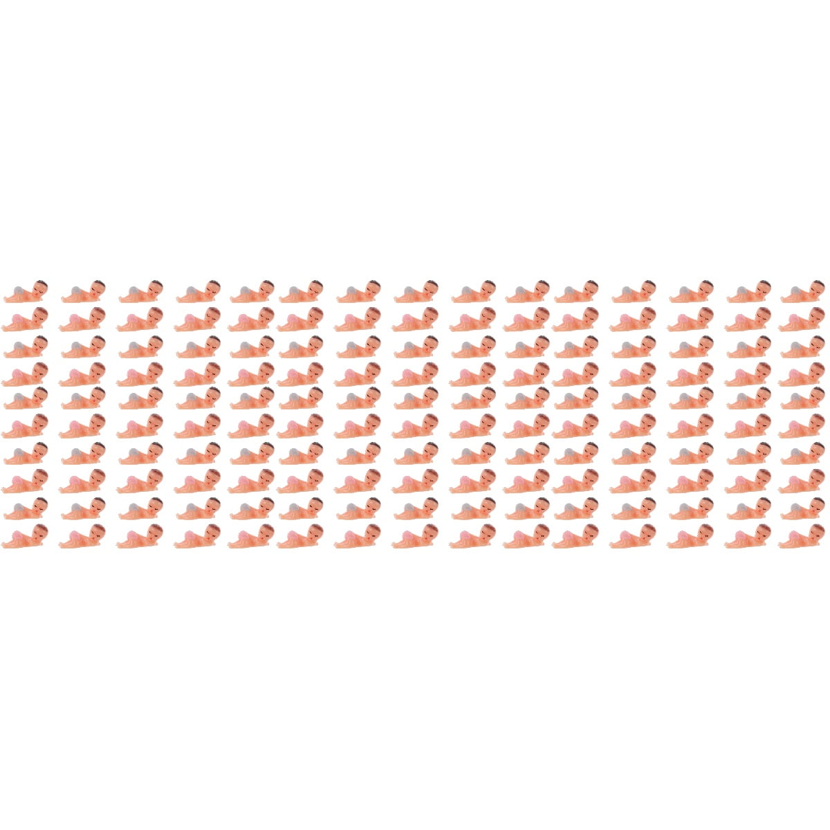 Raindrops 150 Pcs Mini Plastic Babies Baby Bathing and Crafting Dolls ...