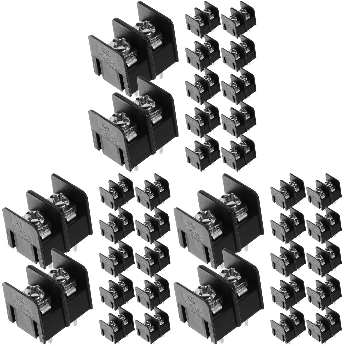 Raindrops 150 pcs Terminal Block 2 Connector Pcb Mount Block Wire Terminal Connector - Walmart.com