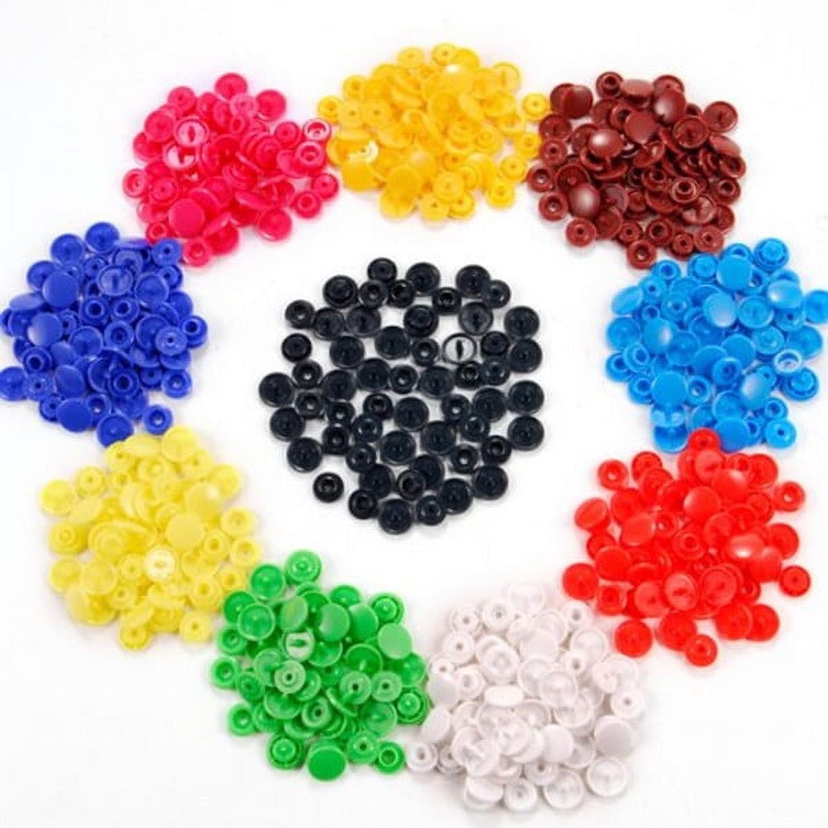 Raindrops 150pcs KAM T5 Snaps Resin Plastic Buttons Snap Studs (Random ...
