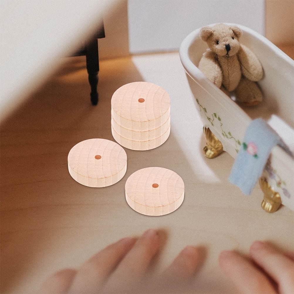 Raindrops 15Pcs Plain Wood Wheels for Crafts and Creative Projects in ...