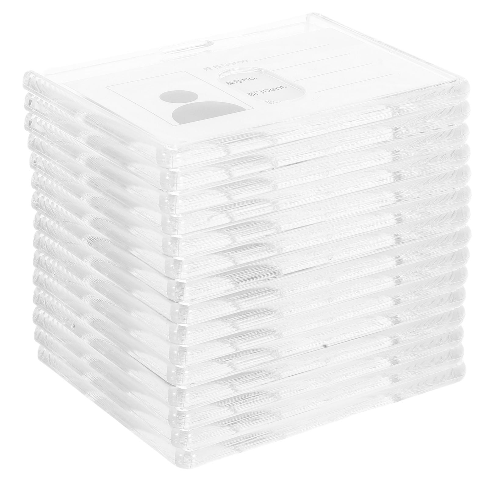 Raindrops 15Pcs Plastic Id Card Holders Clear Badge Sleeves for Work ...