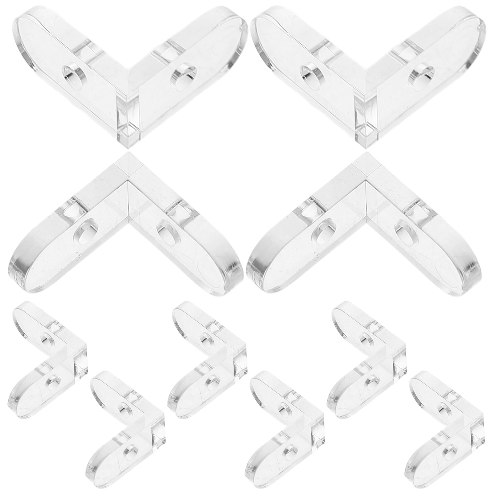 Raindrops 15pcs Clear L Shaped Brackets for Retail Displays No Drill ...