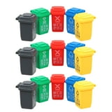 Raindrops 15pcs Dollhouse Miniature Trash Bin Mini Garbage Can Model ...