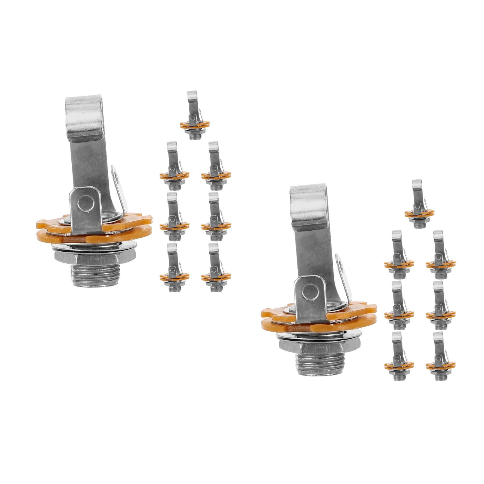 Raindrops 6.35mm Mono Input Jack Socket Stainless Steel Guitar Panel ...