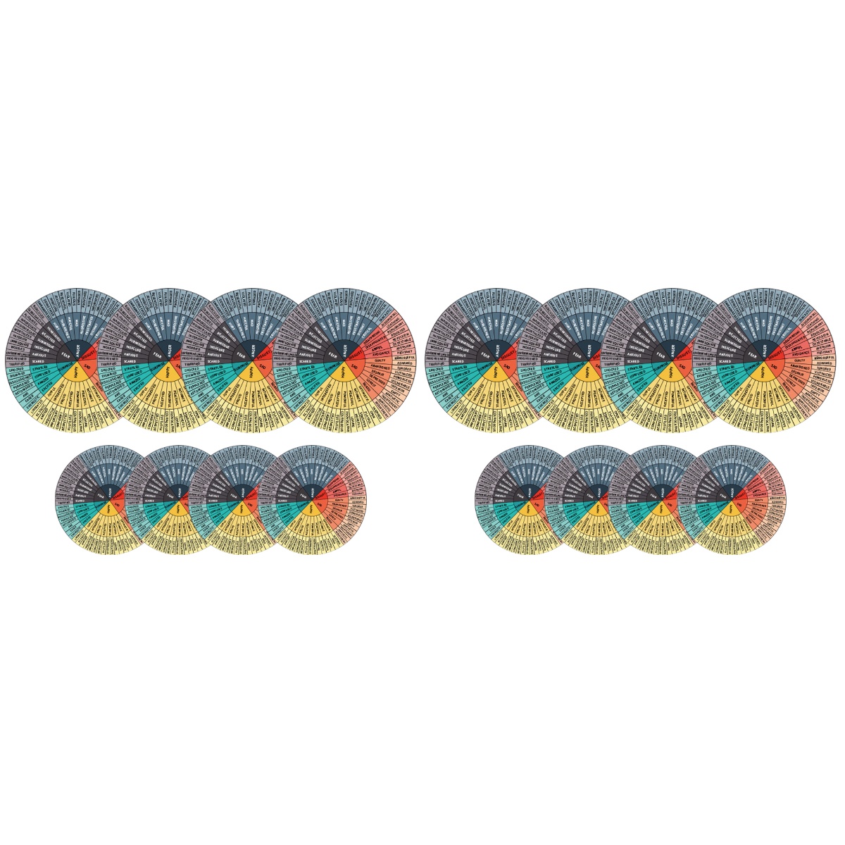 Raindrops 16 Pcs DIY Hand Account Feelings Wheel Sticker Unique ...