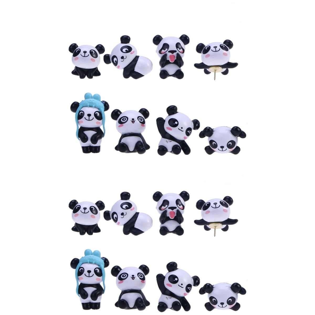 Raindrops 16 Pcs Panda Plastic Thumbtacks Cartoon Drawing Pin Push Pin ...