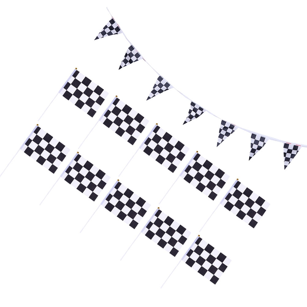 Raindrops 16 Pcs Racing Theme Party Supplies Flag Banner Pendant Flags ...