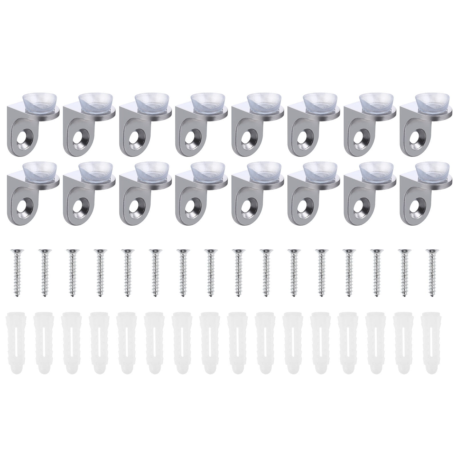 Raindrops 16 Pcs Shelf Support Pegs Glass Clamp Bracket Zinc Alloy Nail ...