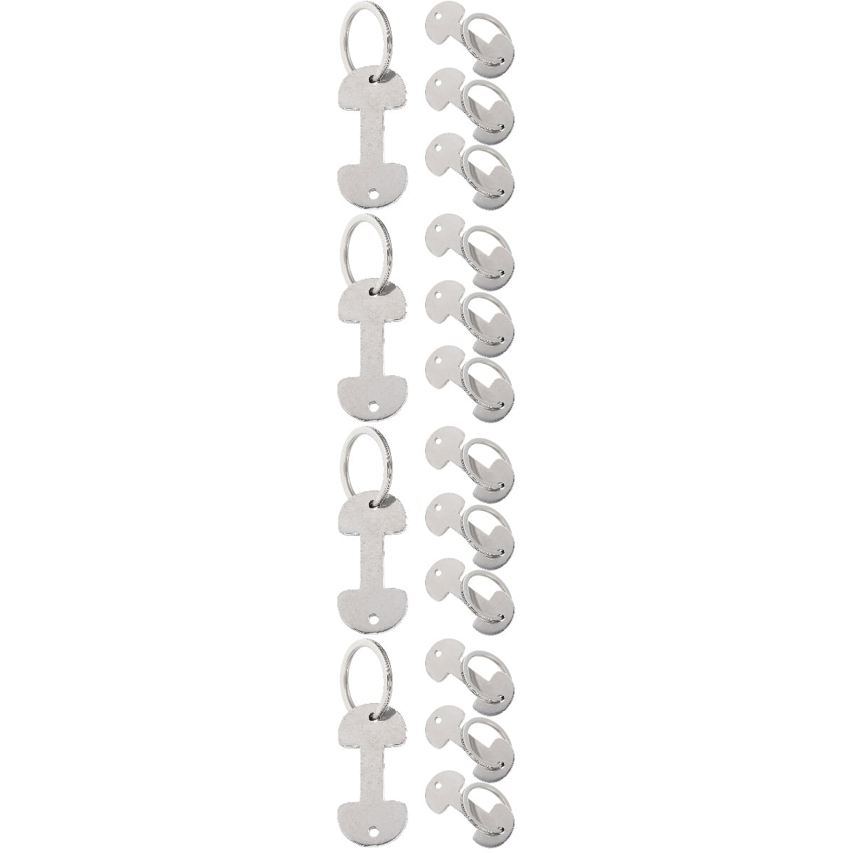 Raindrops 16 Pcs Shopping Trolley Tokens Metal Trolley Key Ring ...