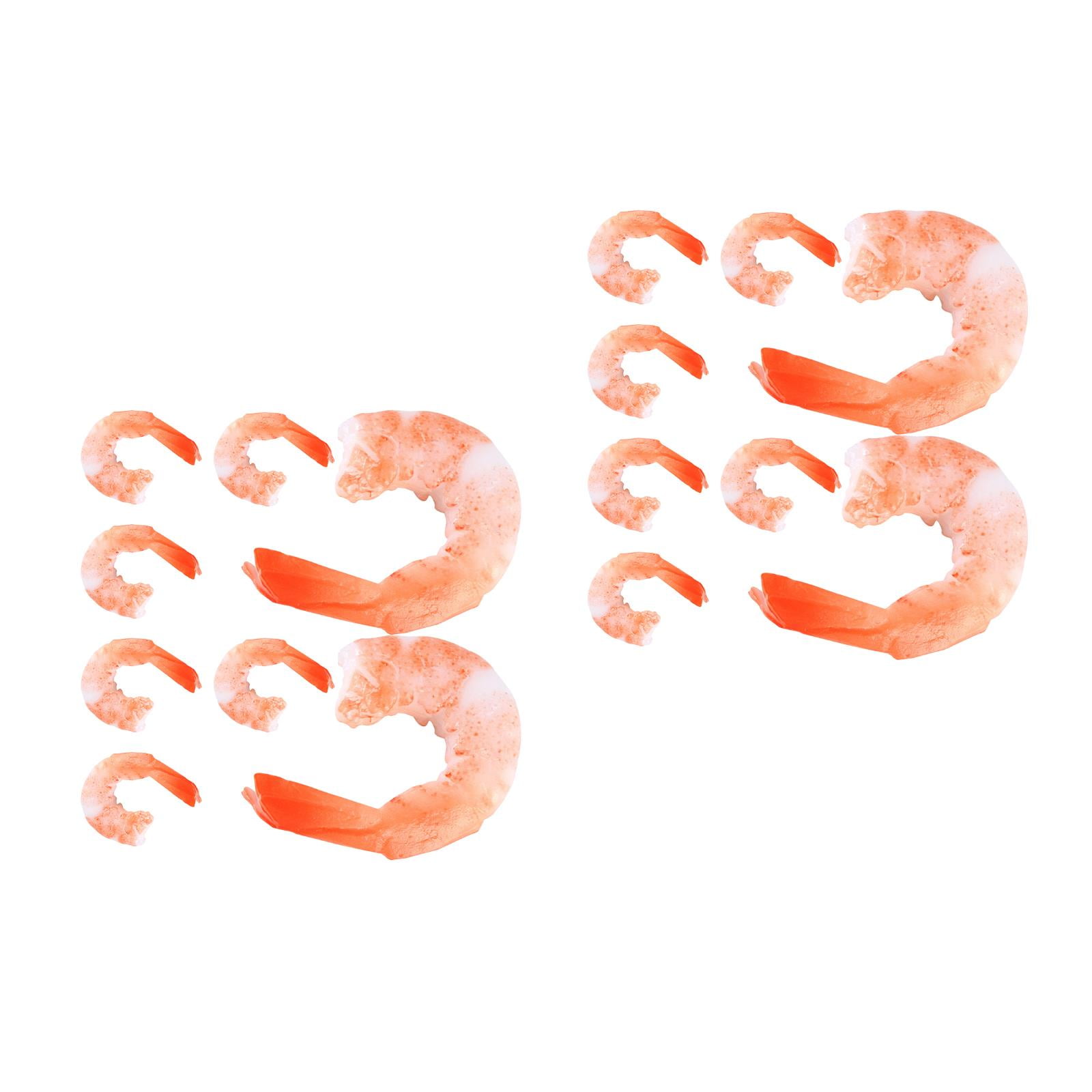 Raindrops 16 pcs Artificial Peeled Shrimp Artificial Shrimp Decoration ...