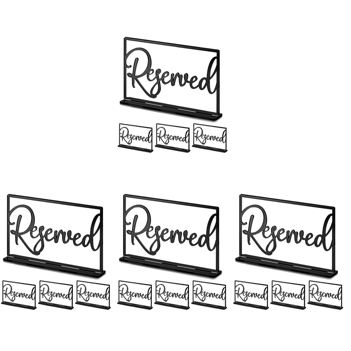 Raindrops 16 pcs Reserved Seats Sign for Restaurant Acrylic Reserved ...