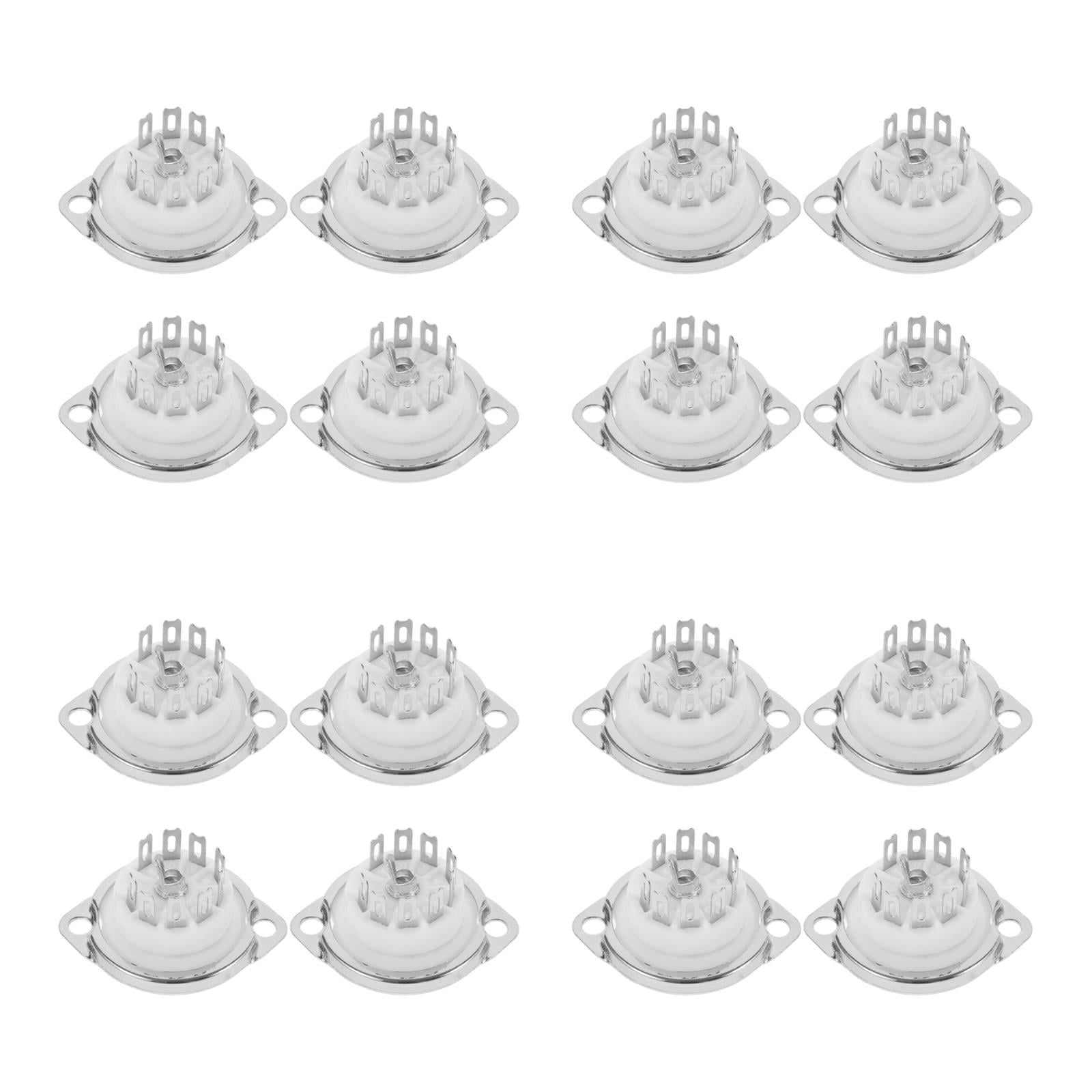 Raindrops 16 pcs Versatile 9-Pin Ceramic Tube Socket Audio Equipment ...