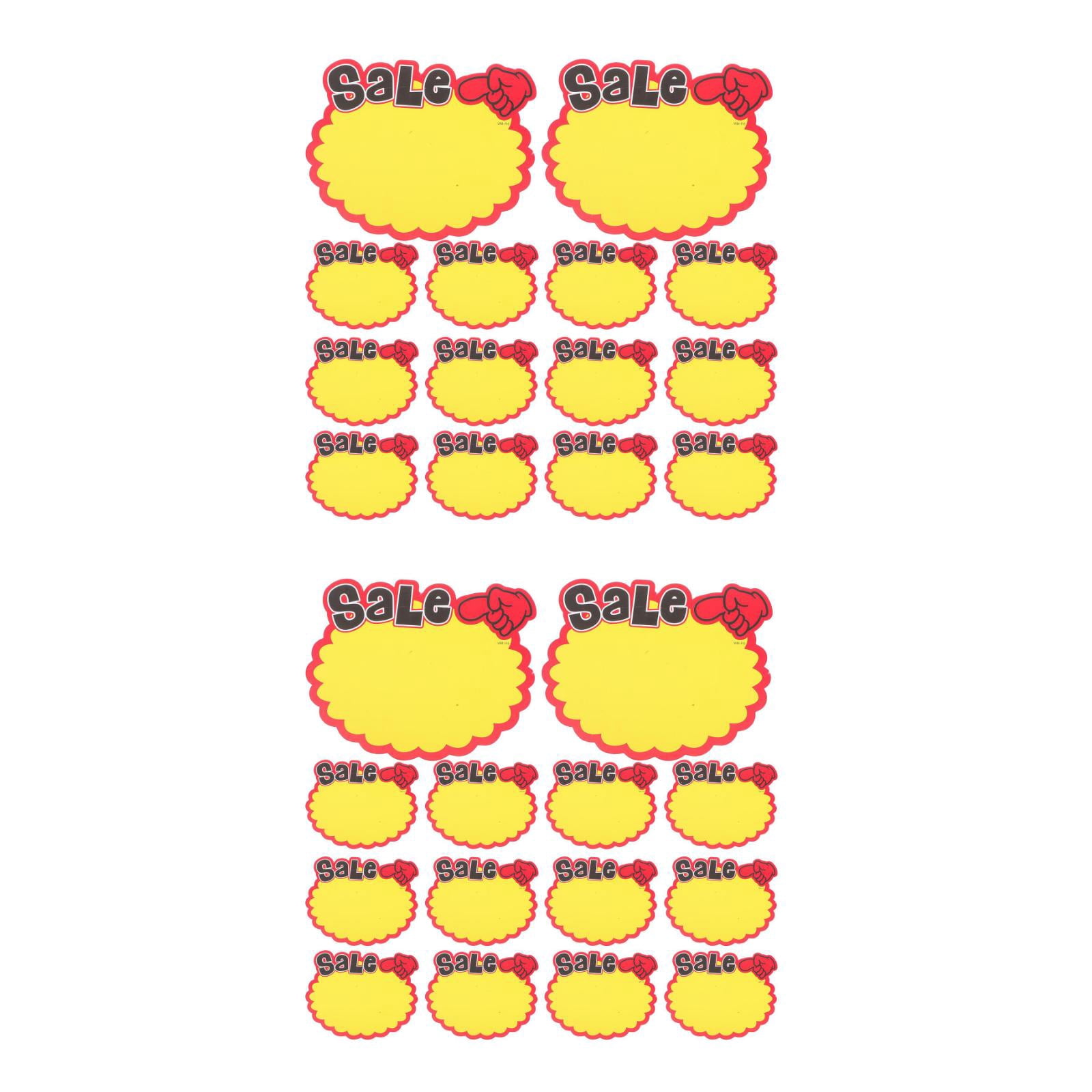 Raindrops 160 pcs Sale Sign Blank Sale Tags Paper Cards Burst ...