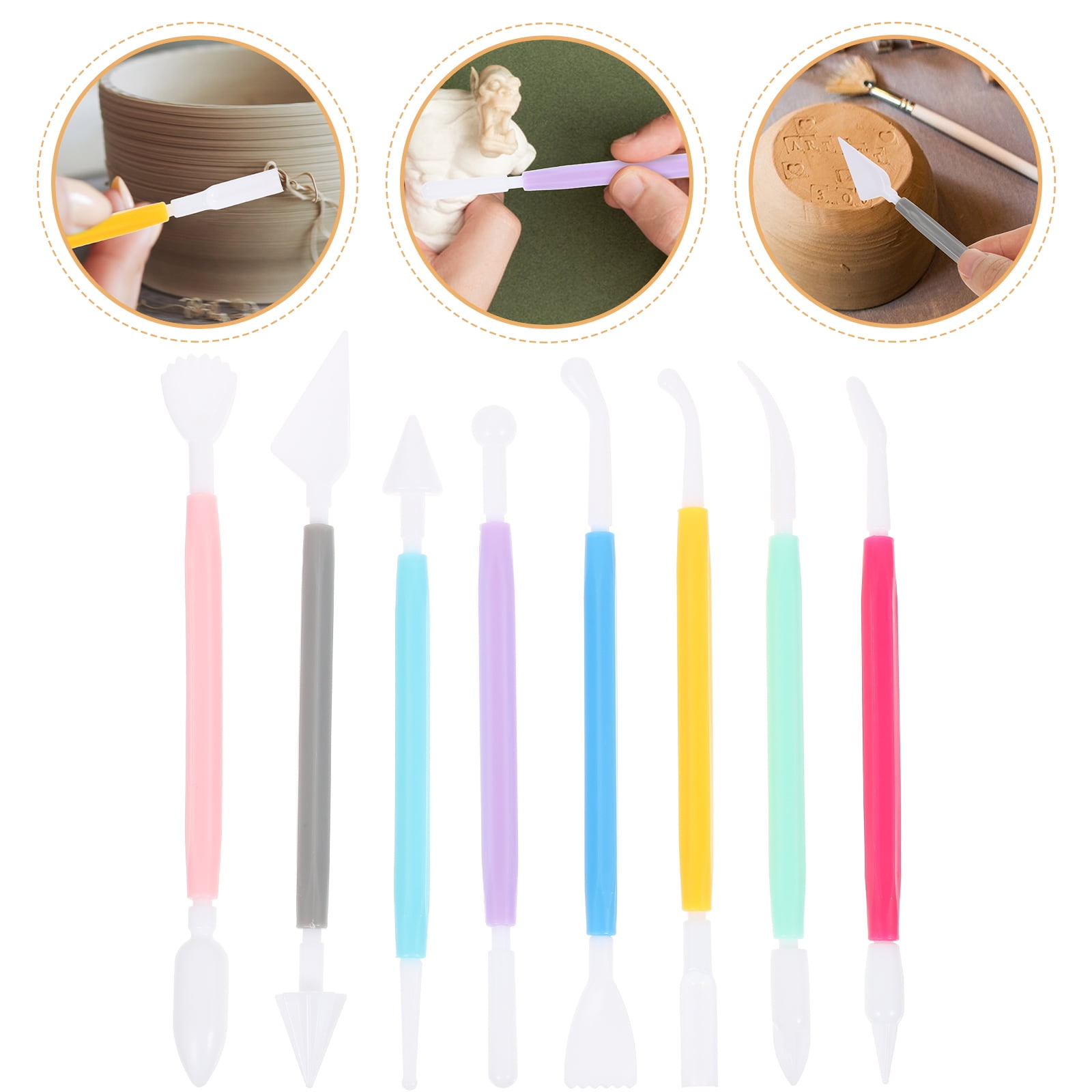 Raindrops 16Pcs Reusable Plastic Clay Tools Assorted Color for Carving ...