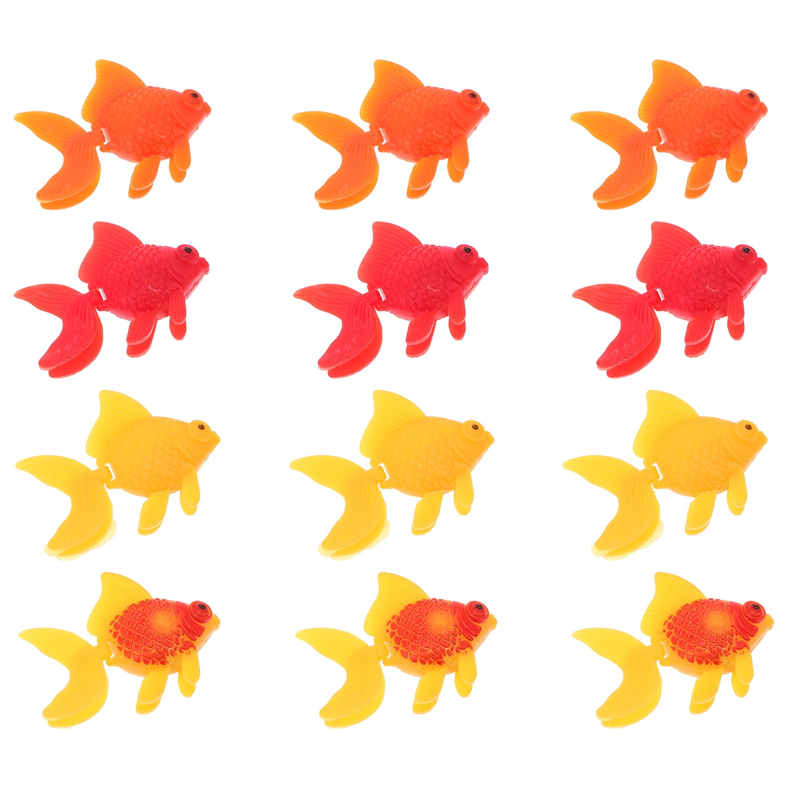 Raindrops 16pcs Artificial Aquarium Plastic Fish Realistic Floating ...