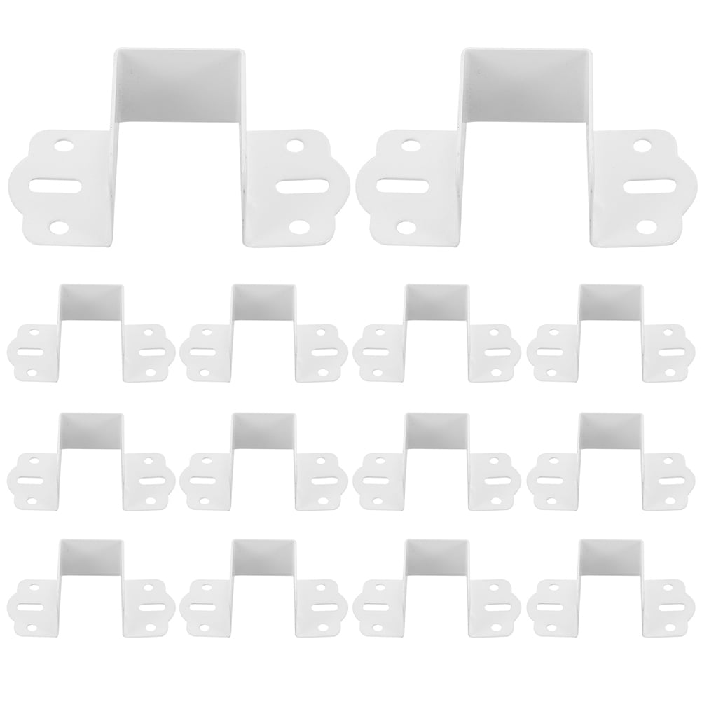 Raindrops 16pcs Metal Bed Frame Bed Post Bracket Metal Bed Rail Hooks ...