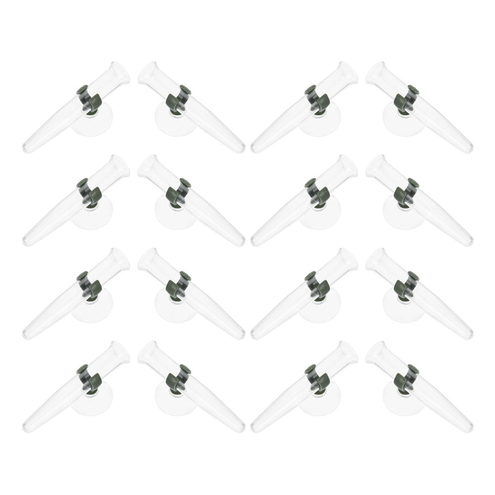 Raindrops 16pcs Suction Cup Clear Plastic Flower Water Tubes Fresh ...