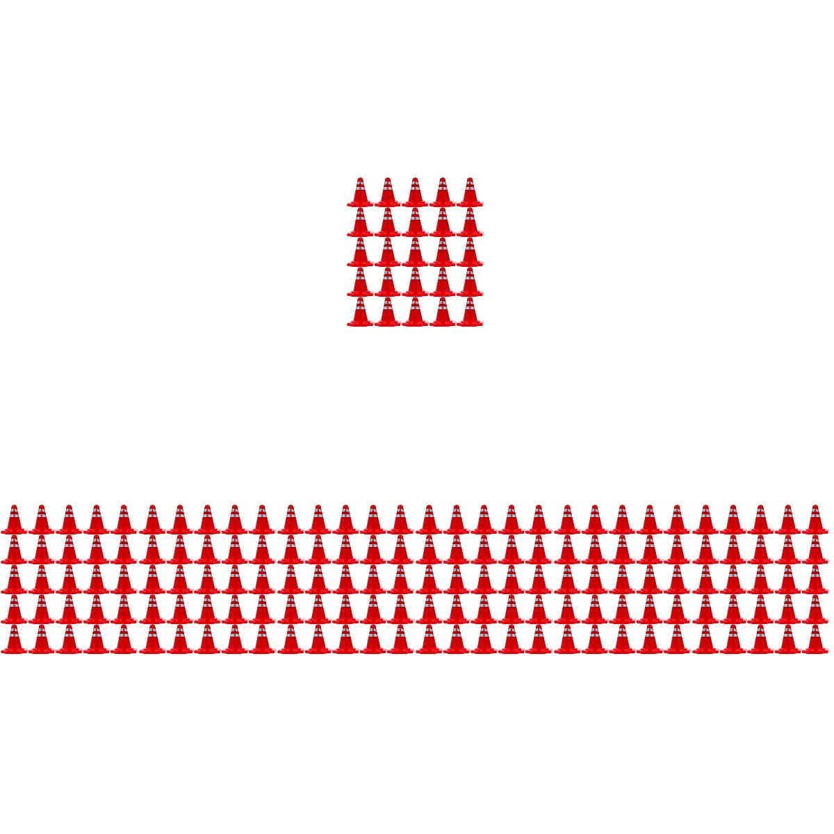 Raindrops 175 pcs Simulation Roadblock Signs Obvious Road Cones Plastic ...