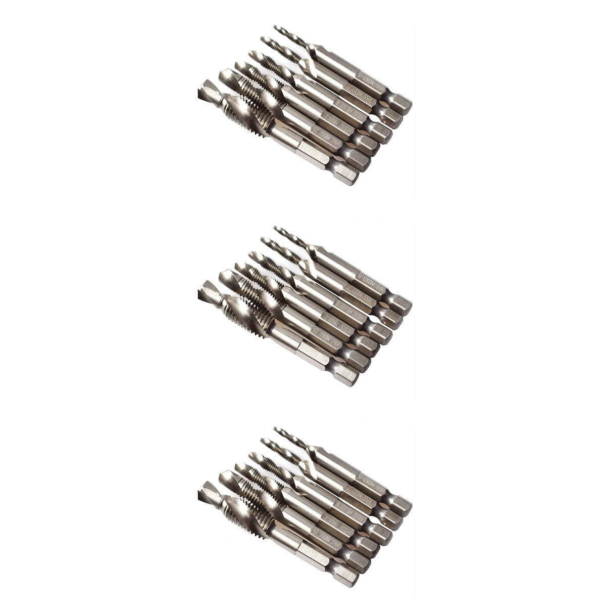 Raindrops 18 PCS Multi-function Countersink Drill Bit Drill Tap Spiral ...