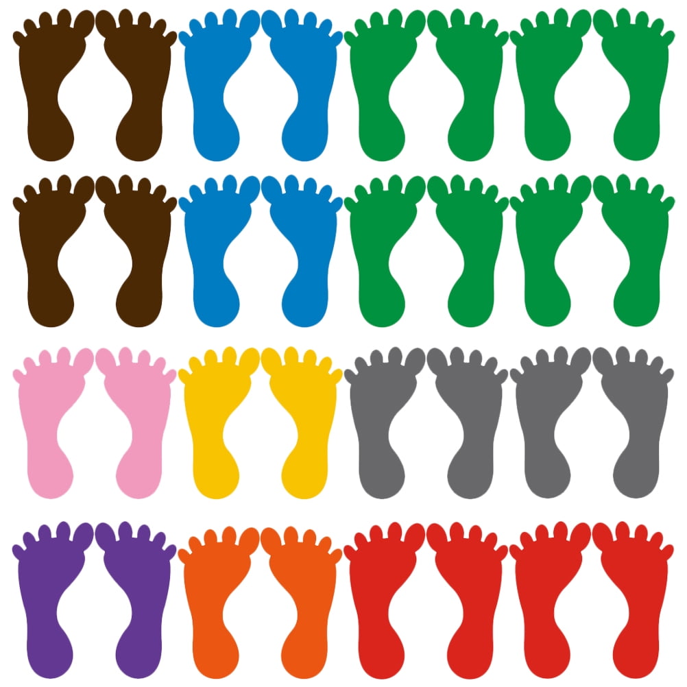 Raindrops 18 Pairs Footprint Floor Decals Footprint Stickers for School ...