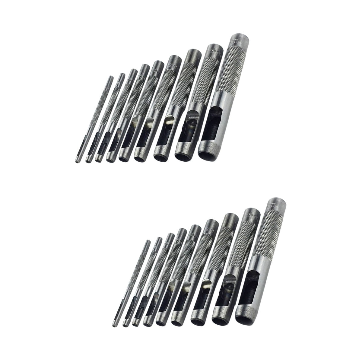Raindrops 18 Pcs Electroplating Belt Punch Leather Hole Punch Chisel ...