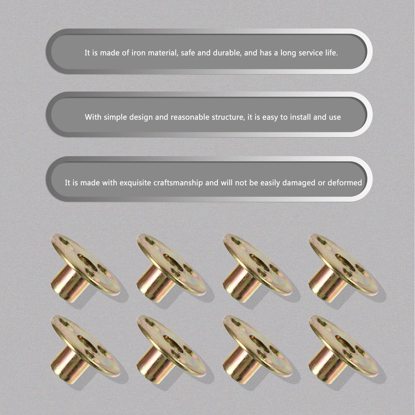 Raindrops 18 Pcs Galvanized Base Practical Nuts Flange Plate Screw and ...