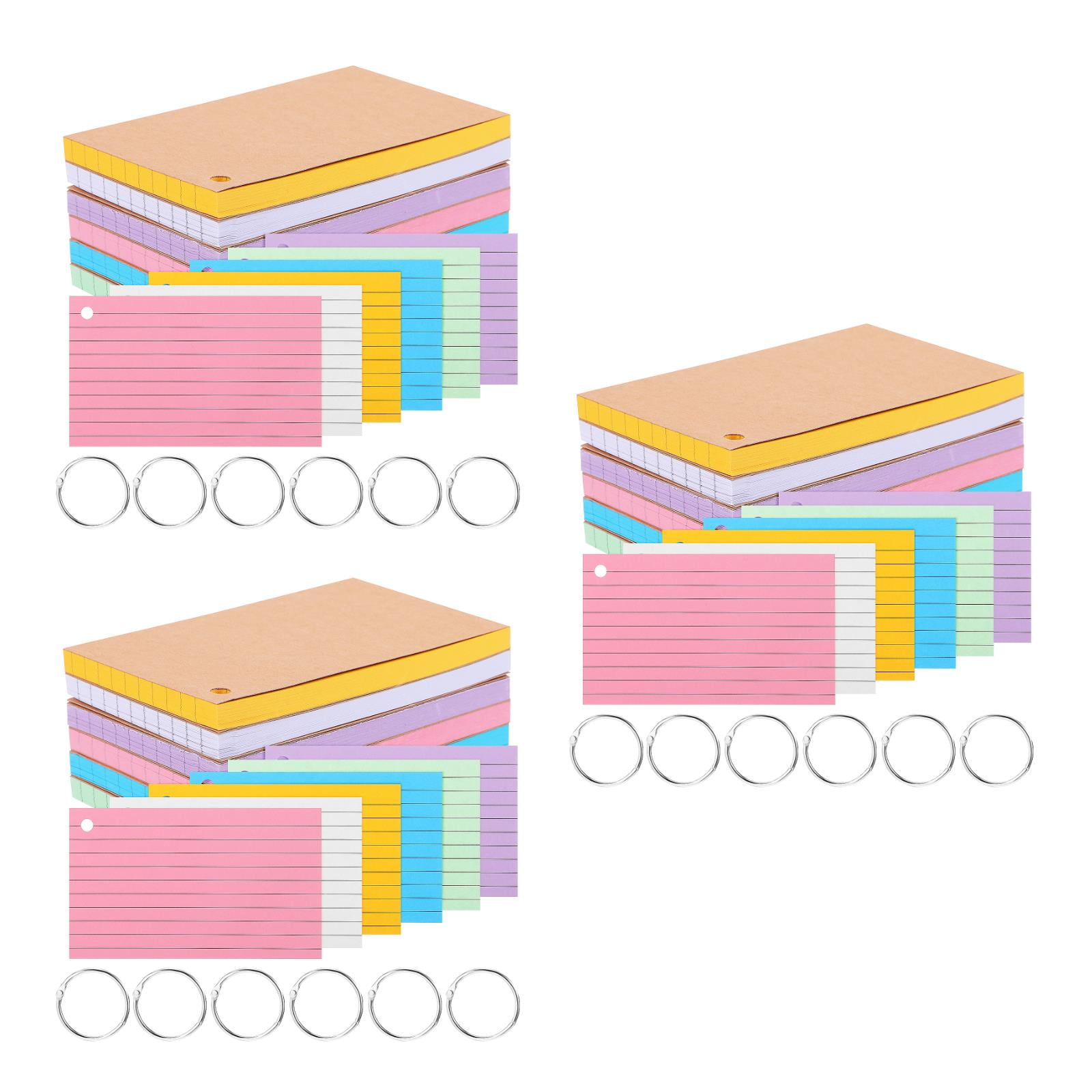 Raindrops 18 Pcs Index Cards Flash Cards With Rings Note Cards Lined ...