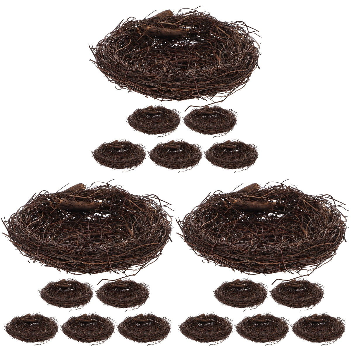 Raindrops 18 Pcs Rattan Woven Bird Nests Rattan Bird Nests Easter Bird ...