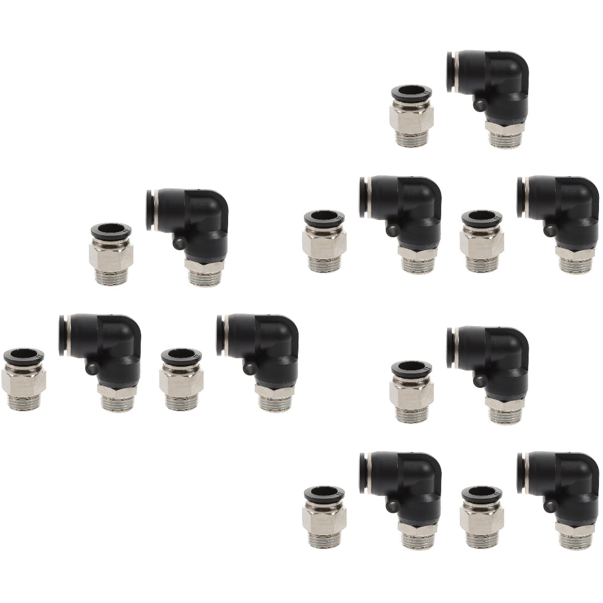 Raindrops 18 pcs Fitting Elbow Push Connector Straight Push Connector ...