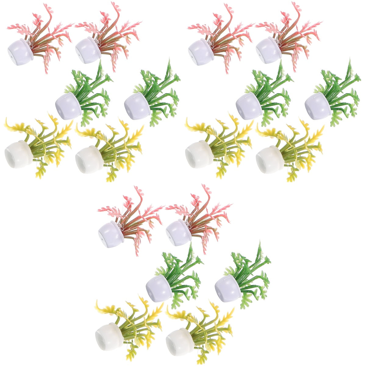 Raindrops 18 pcs Mini Plants Tiny House Mini Bonsai Plant Models ...