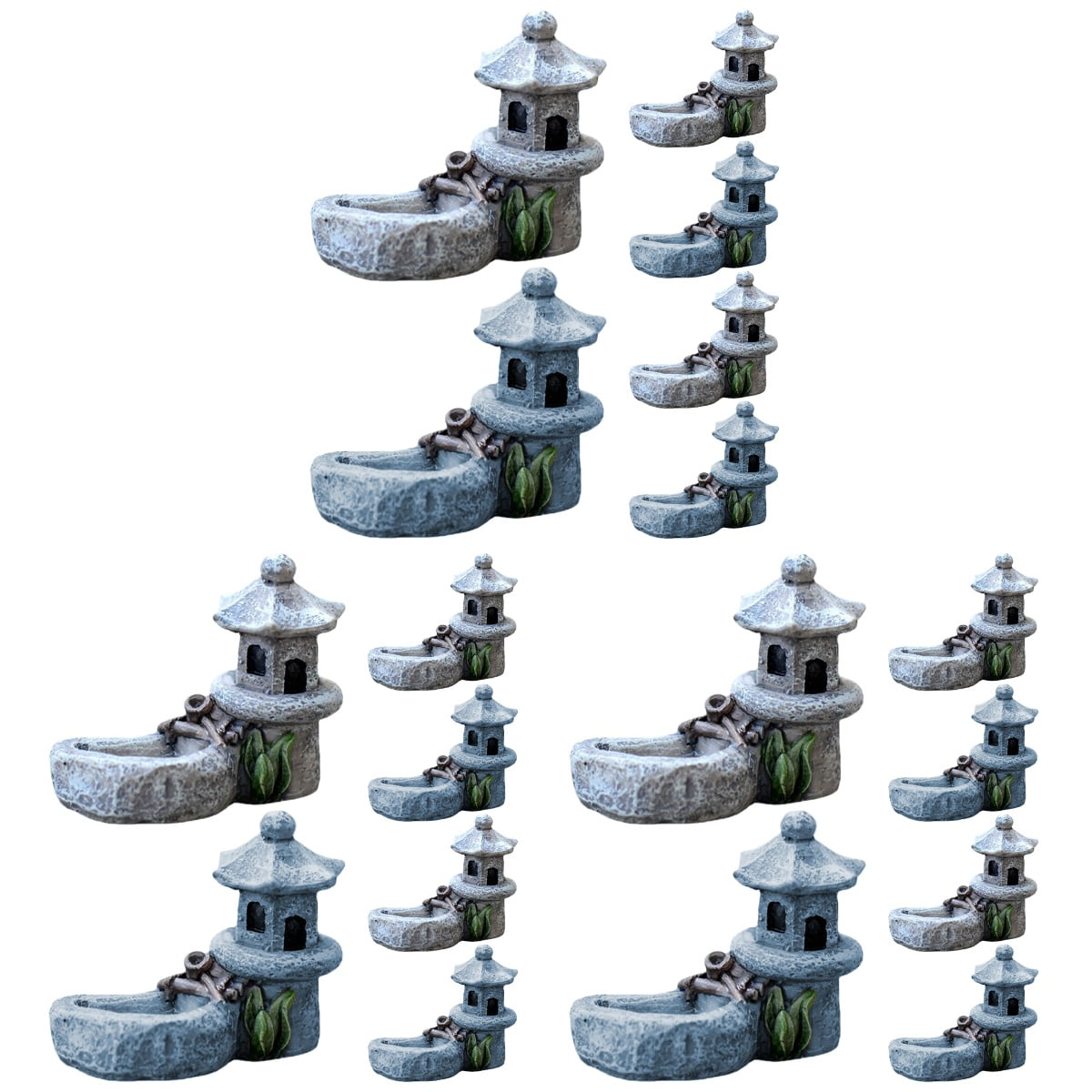 Raindrops 18 pcs Miniature Tower Adornments Micro Landscape Decor ...