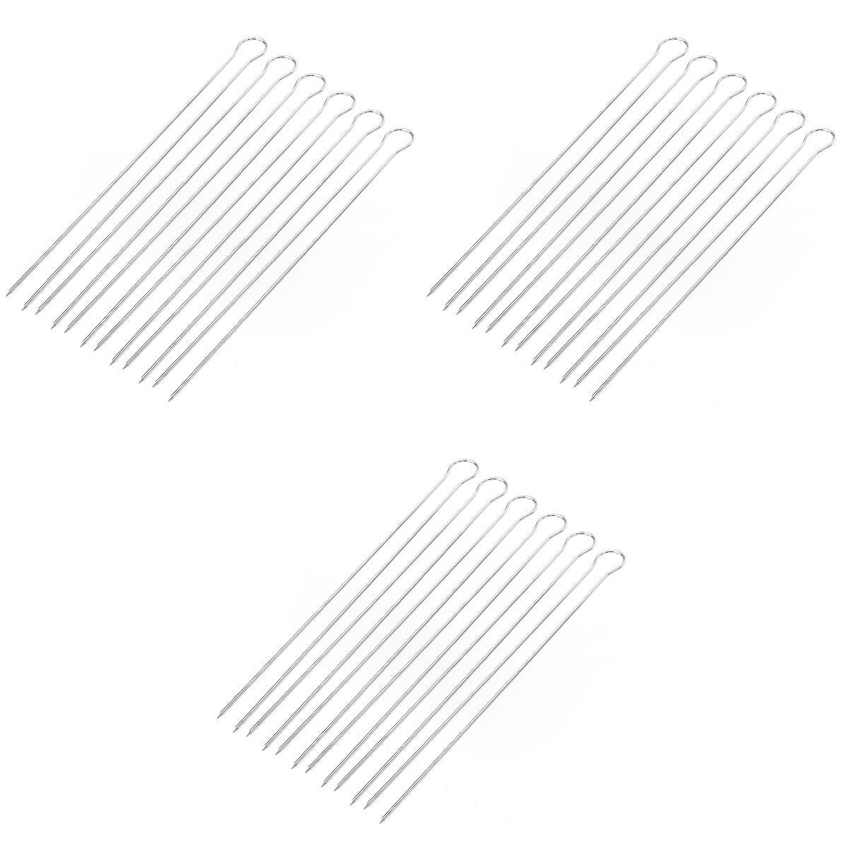 Raindrops 18 pcs Stainless Steel BBQ Skewer Set Reusable Kebob Skewers ...