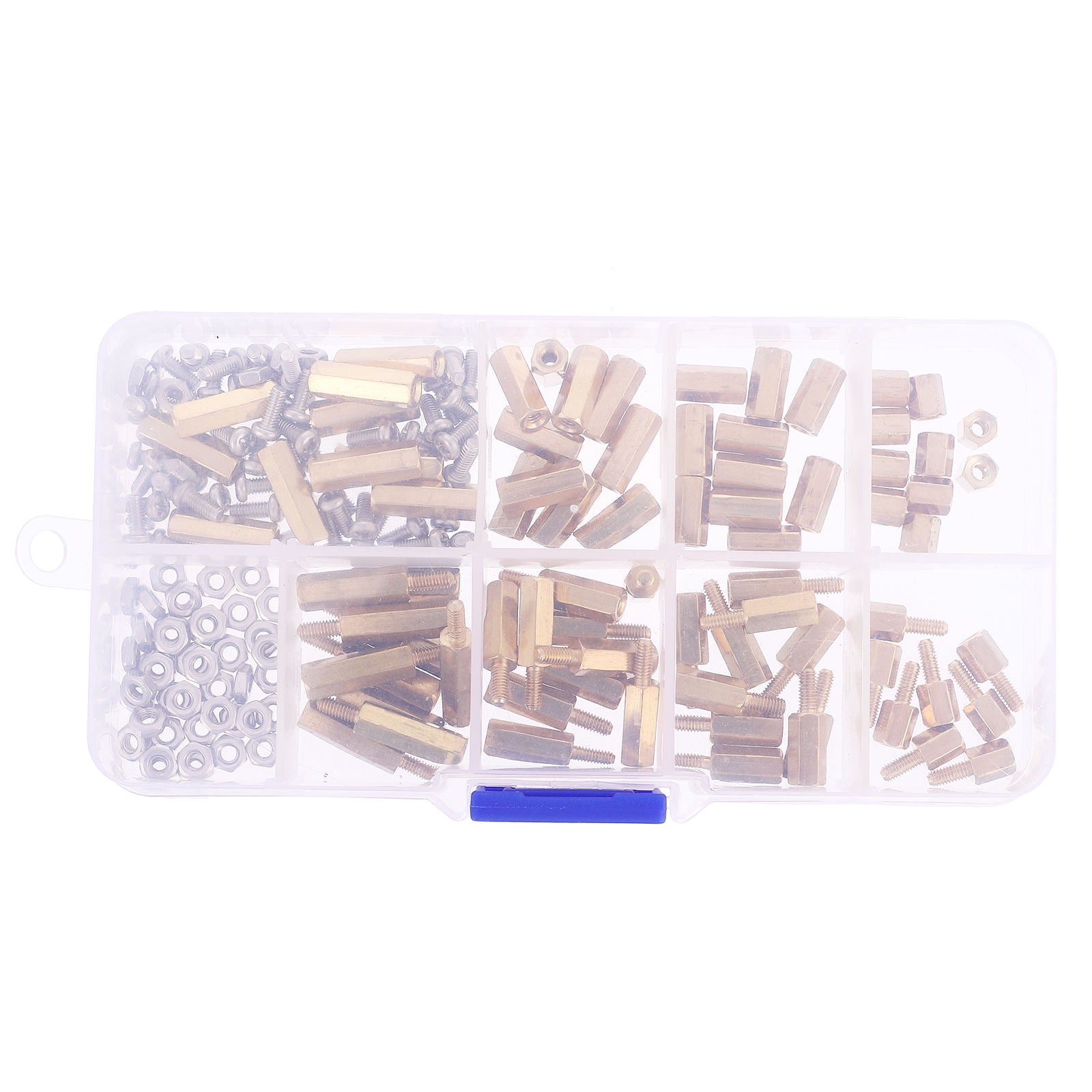 Brass and Stainless Steel Assorted Screws Nuts Kit with Resealable Box ...