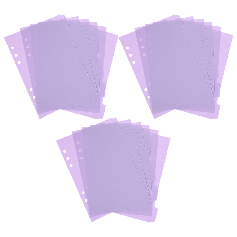 Raindrops 18pcs A5 Binder Dividers Index Page Tab Cards 6 Holes Ring ...