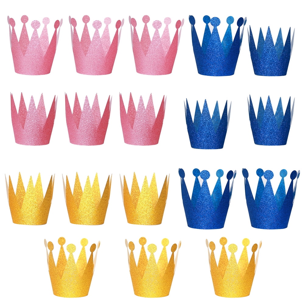 Raindrops 18pcs Glitter Birthday Crown Hats Party Hats Prince Crowns ...