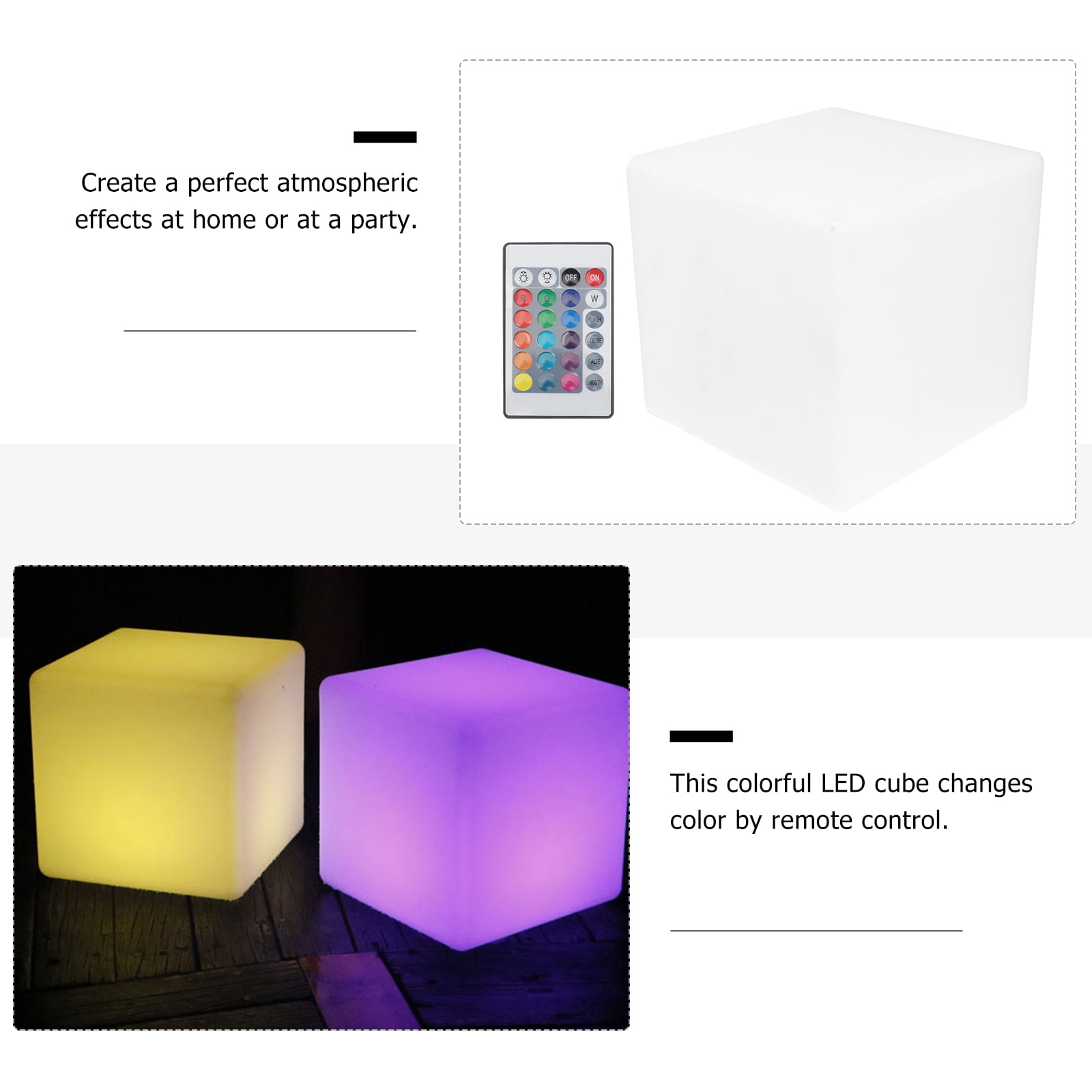 Raindrops Color Changing Light Led Cube Light Multi 1Pcs - Walmart.com