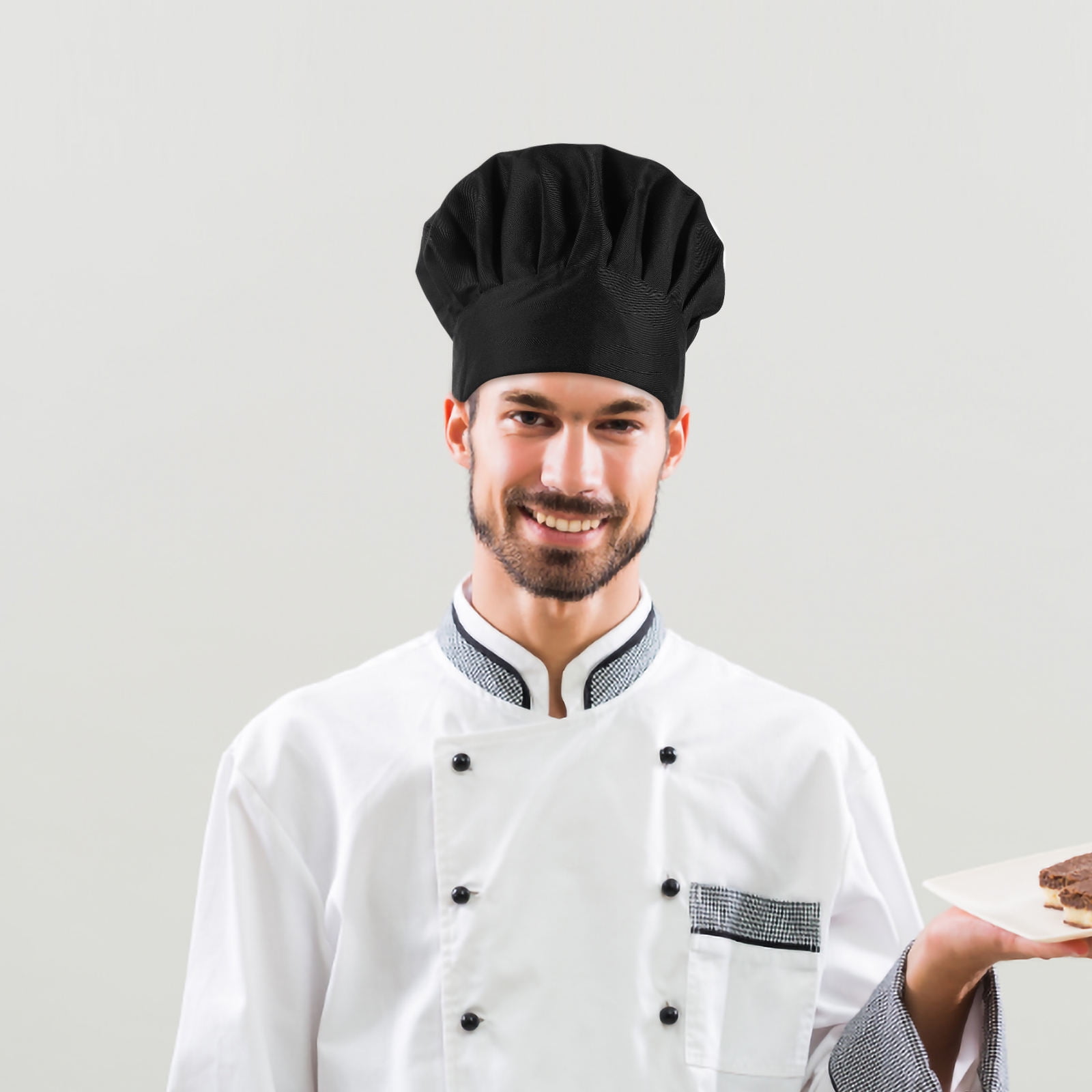 Raindrops 1Pack Chef Cap Solid Cloth for Men and Women Chefs in Hotel ...