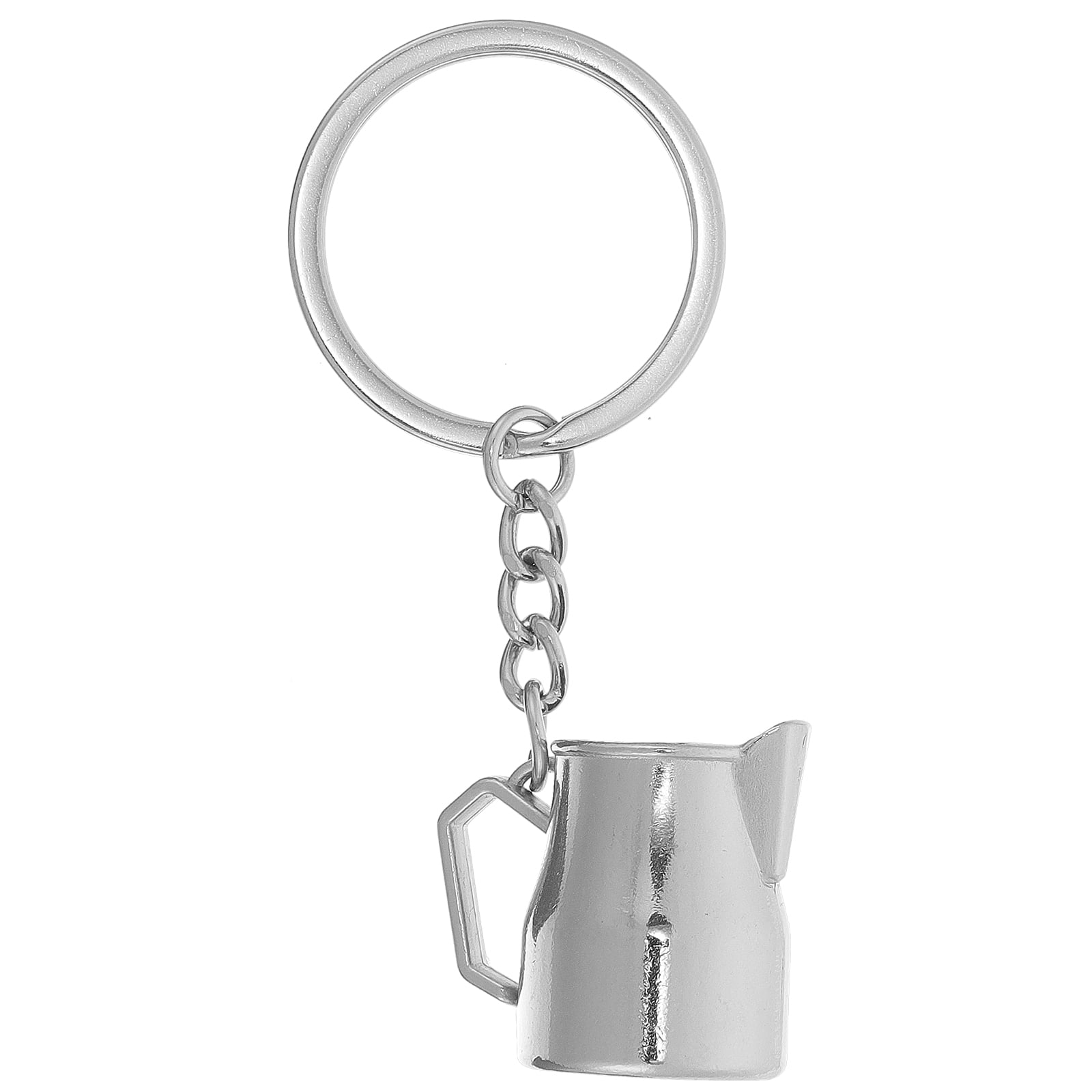Raindrops 1Pack Cute Coffee Theme Keychain Silver Tone Mini Latte Art ...