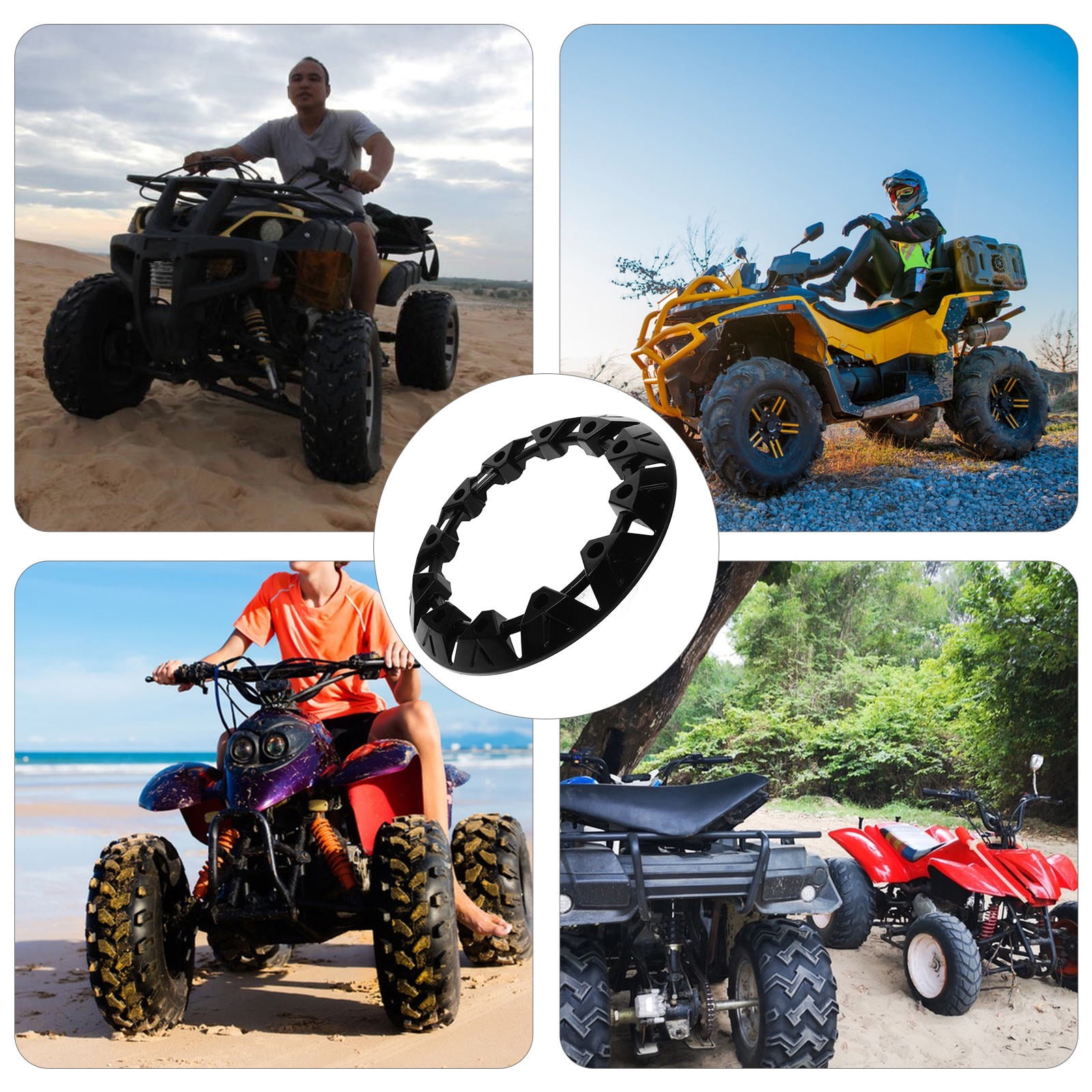 Raindrops 1Pack Cycle Shade for Motorcycle with Black Plastic Tire Hub Cover for ATVs - Walmart.com