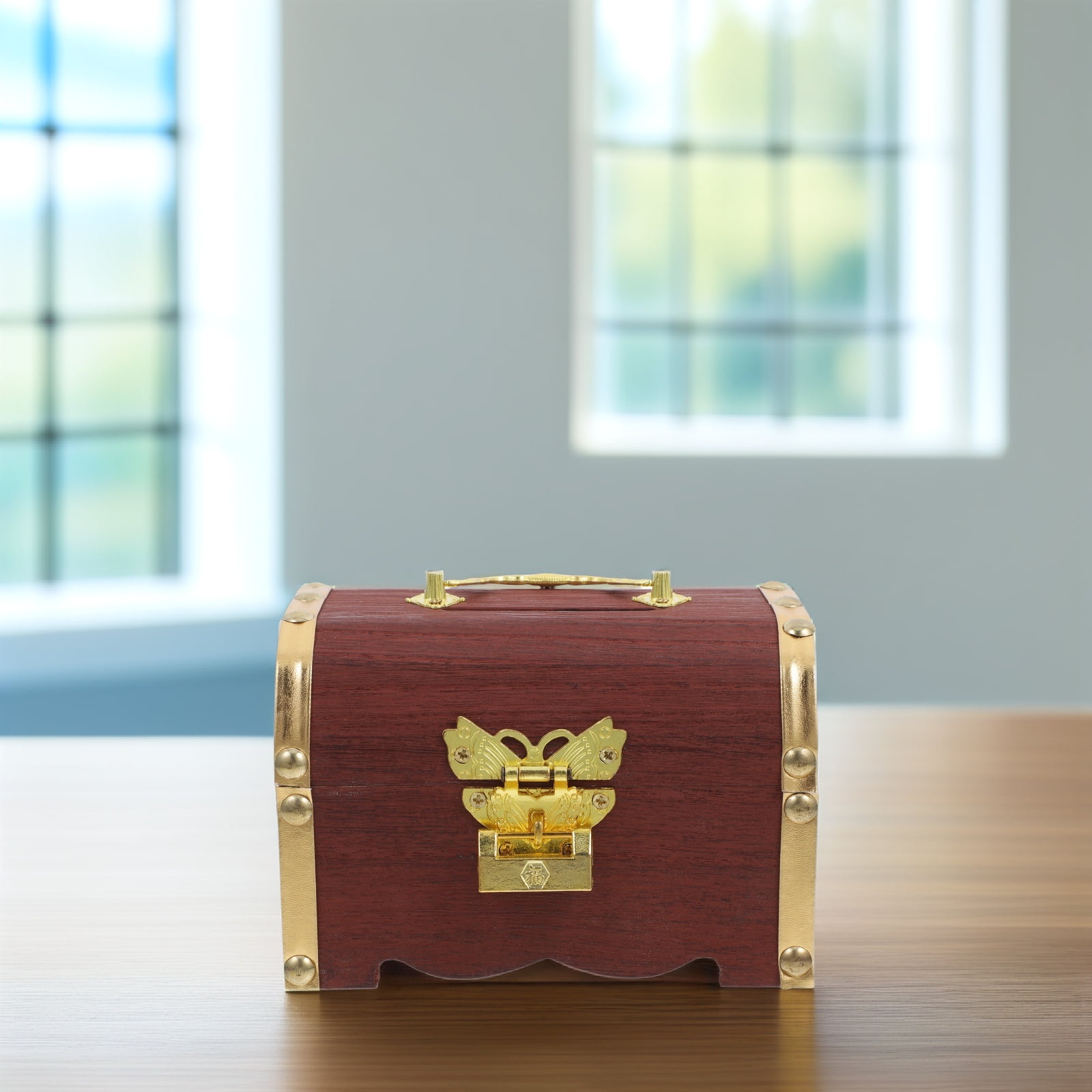 Raindrops 1Pack Decorative Box With Lid Rectangular Shape Brown Wood ...