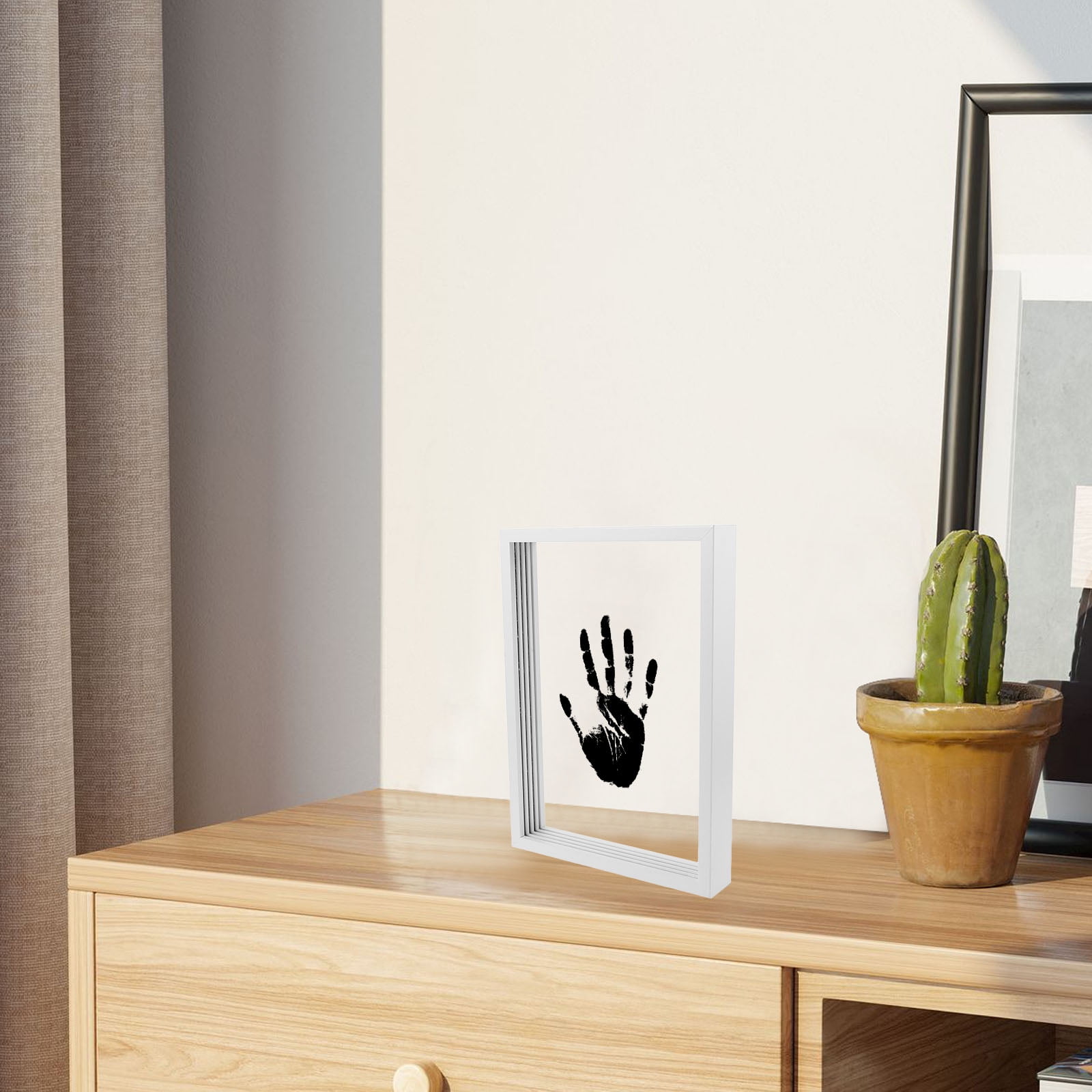 Raindrops Finger Print Frame White Acrylic 1Set - Walmart.com