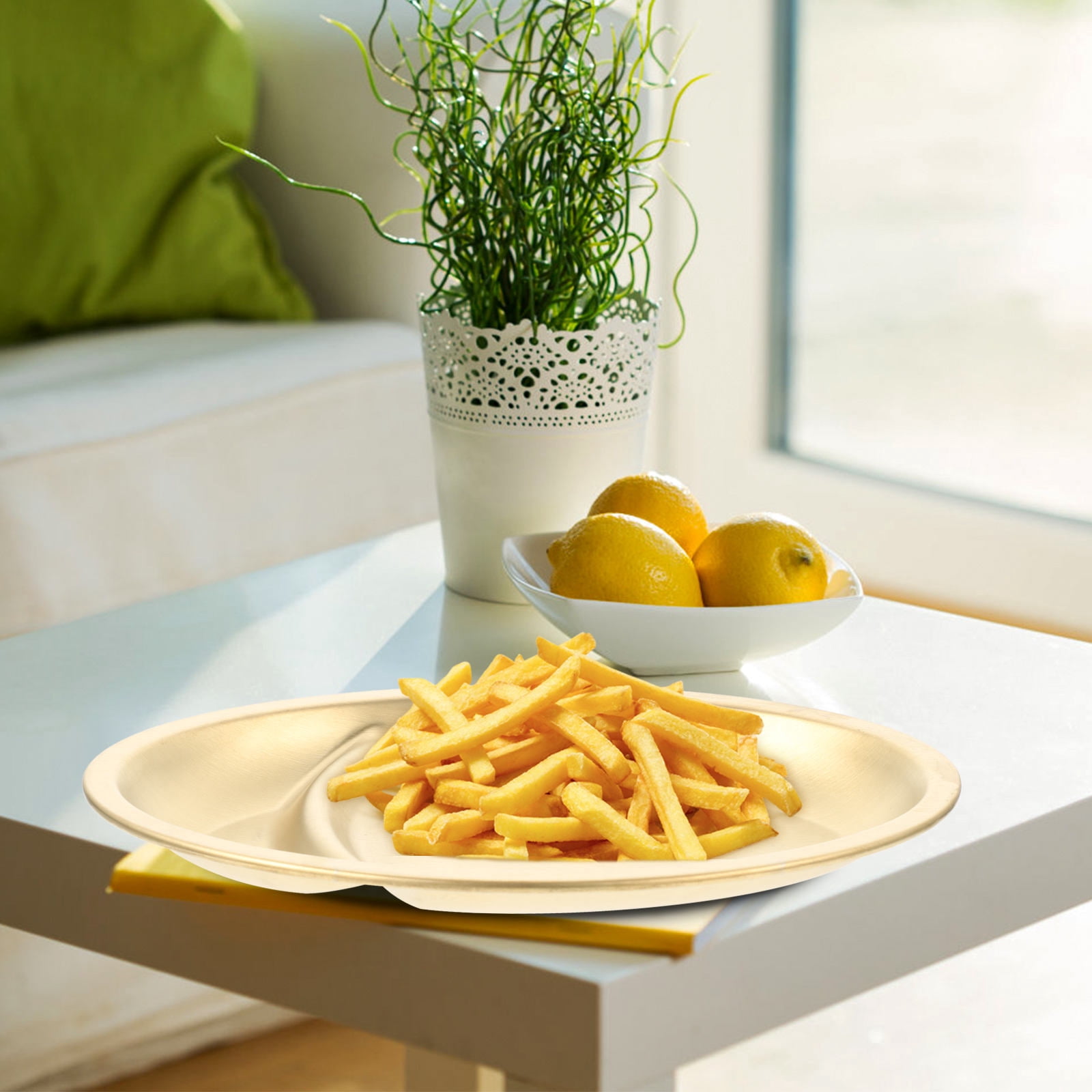 Raindrops Golden Stainless Steel Snack Tray for Home Use with Creative ...