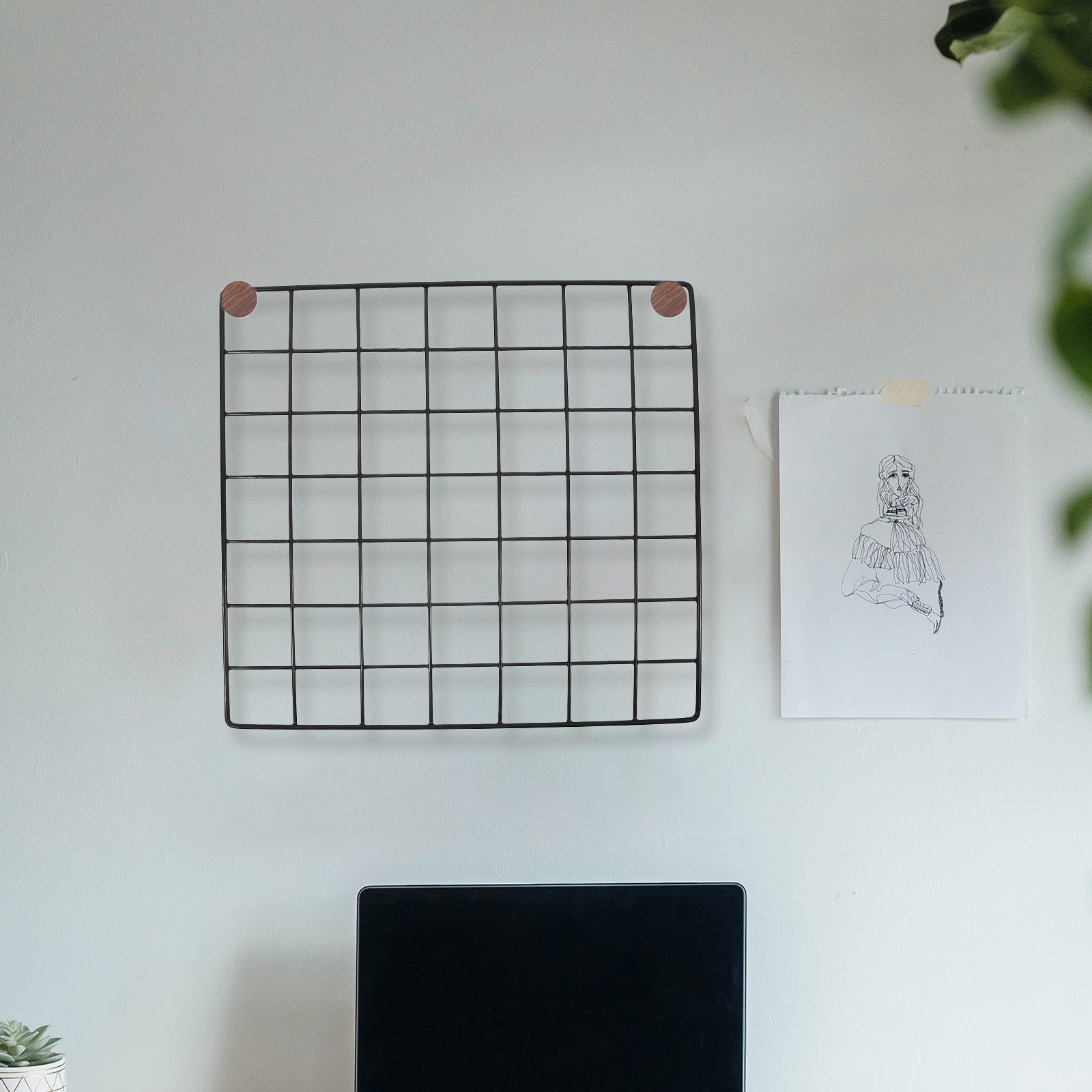 Raindrops 1Pack Grid Storage Rack 20X20X0.8In Iron For Wall Hanging ...