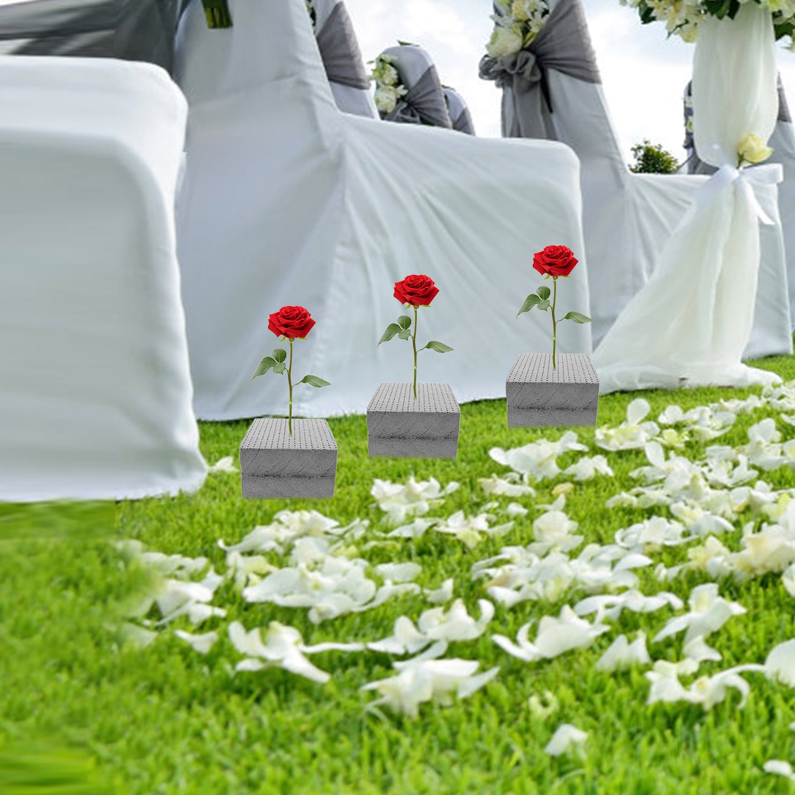 Raindrops 1Pack High Density Foam Block for Beginners Square White 12 ...