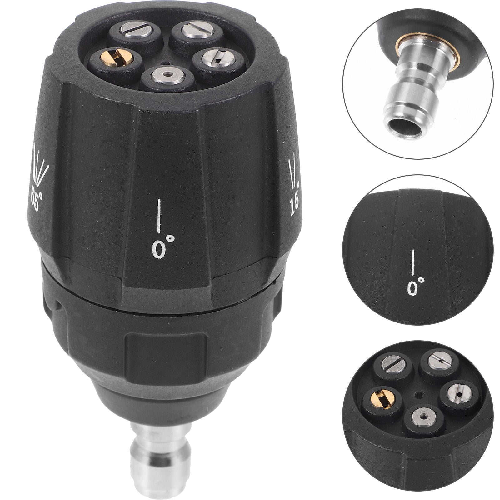 Raindrops 1Pack Hose Nozzle Washing Black Plastic and Aluminum Alloy ...