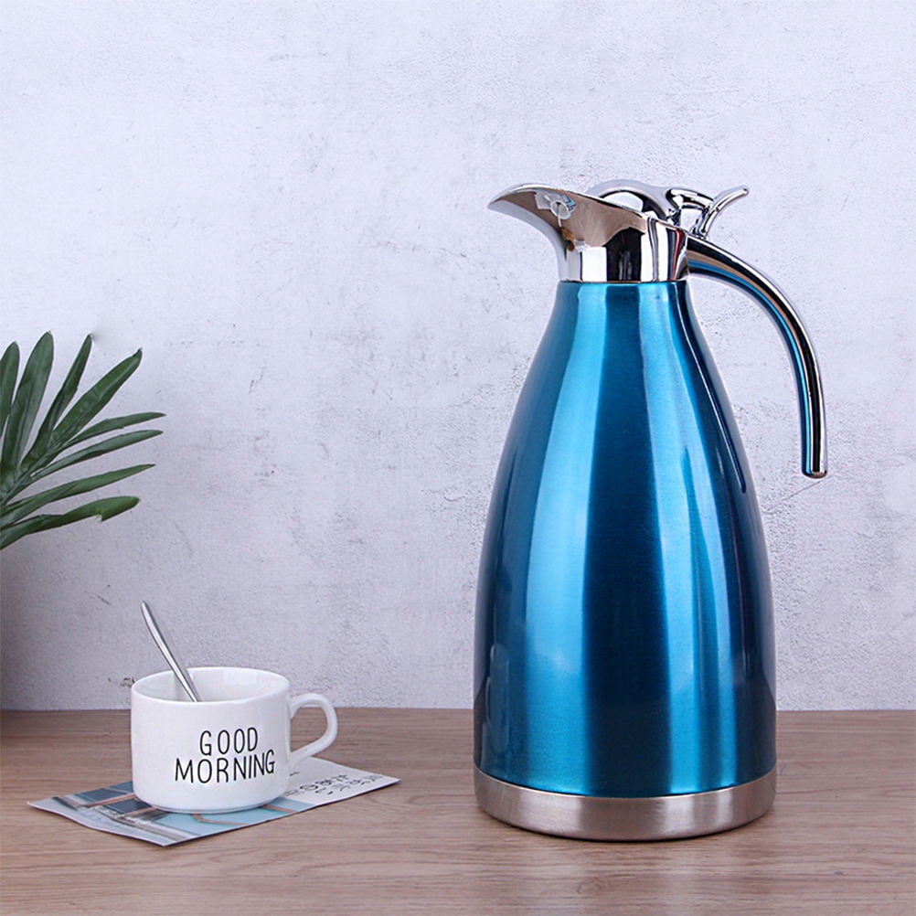 Raindrops 1Pack Hot Water Jug with Lid 2L Stainless Steel Round Shape ...