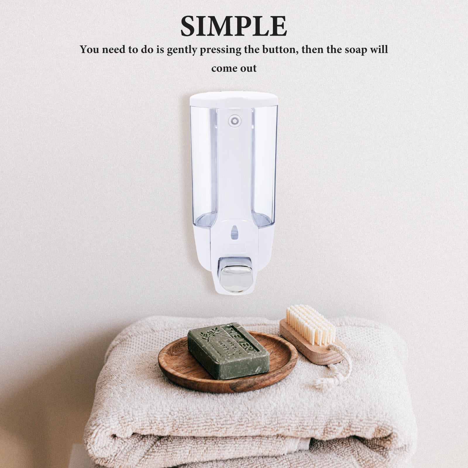 Raindrops 1Pack Liquid Soap Dispenser Pump Wall Mounted Design For Wet ...