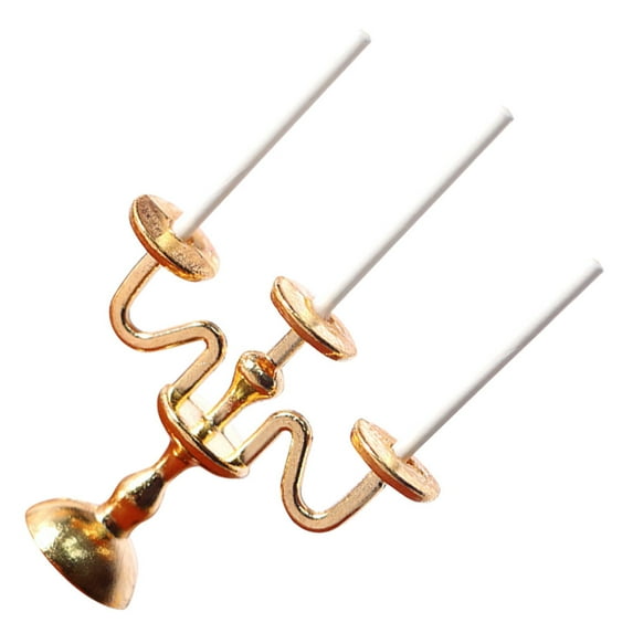 Raindrops Miniature Design Mini Candlestick Golden 1Set - Walmart.com