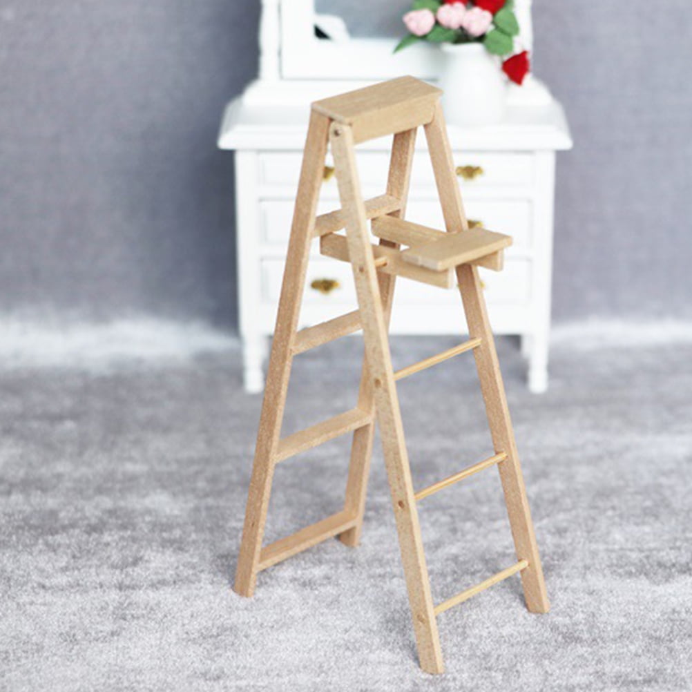 Raindrops 1Pack Mini Ladder Decoration Beige 4.9X1.6In For Mini Houses ...